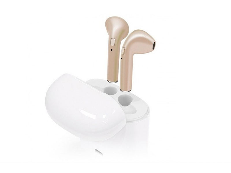 SmartPods, kabellose Bluetooth Kopfhörer mit Lade-Etui, In-Ear, gold