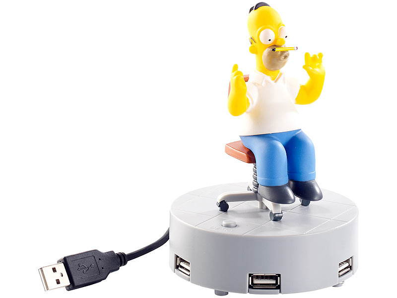 The Simpsons: Homer, animierter 4 Port USB-Hub