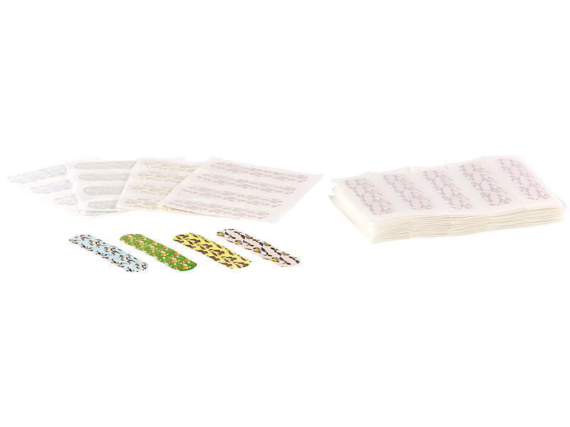 newgen medicals 100er-Pack Kinder-Pflaster mit bunten Tiermotiven ...