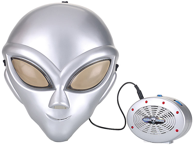 Alien-Maske mit Stimmverzerrung
