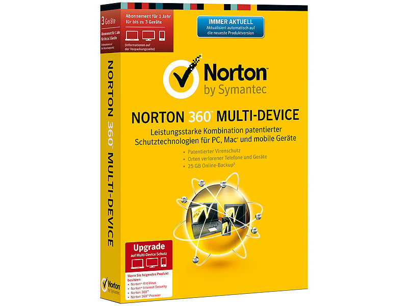 Norton 360 Multi Device 3 Geräte Upgrade (PC, MAC und mobile Geräte)