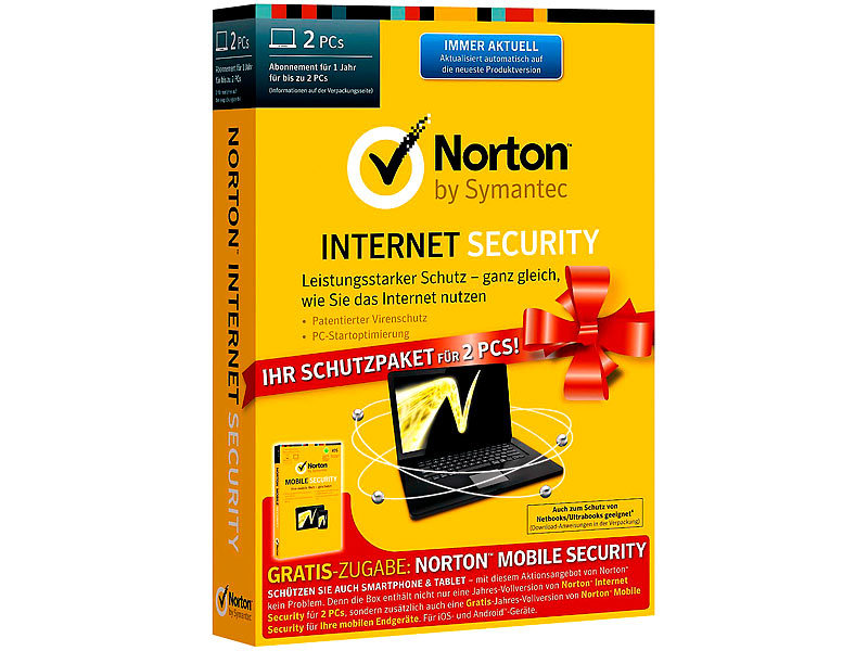 Norton Internet Security 2 PCs inkl. Norton Mobile Security
