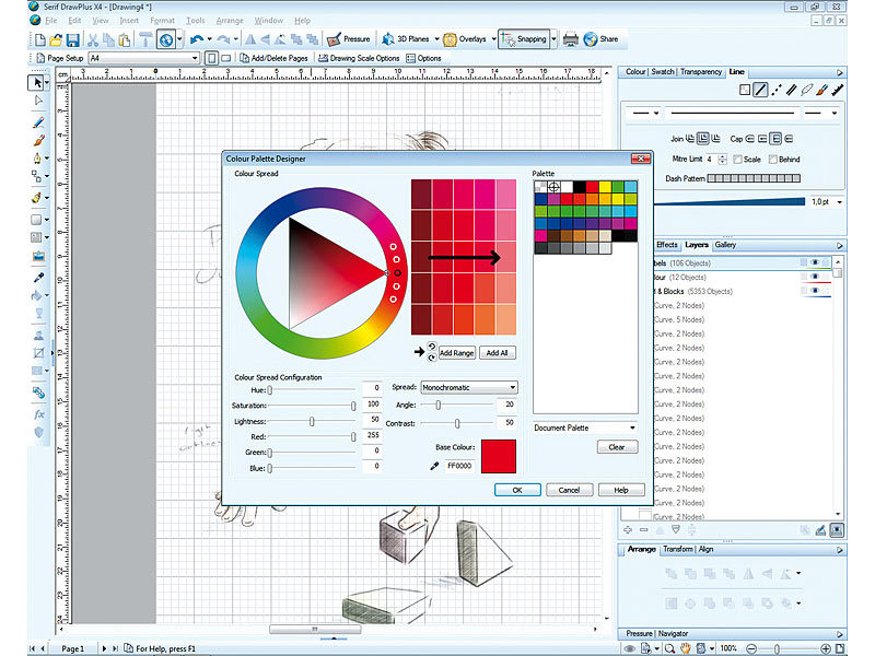 Avanquest Serif DrawPlus X4 (Upgradepaket inkl. Vorversion)