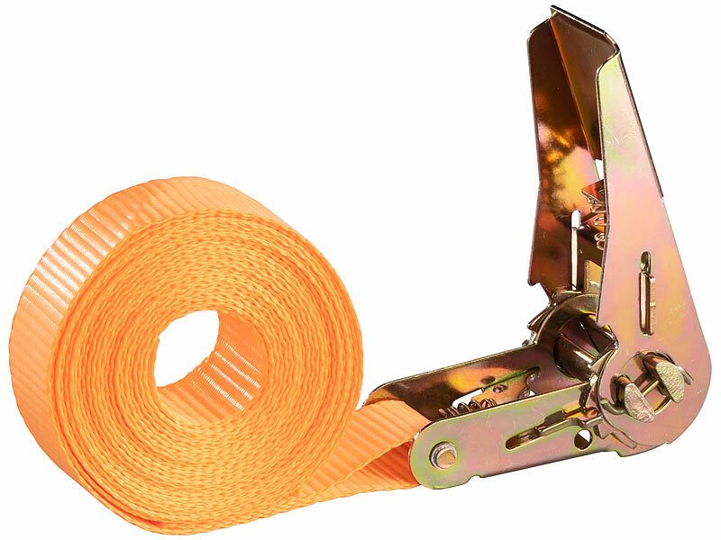 AGT 8er-Set 4-m-Spanngurte, Ratschen, 800 kg, DIN EN 12195-2-zertifiziert