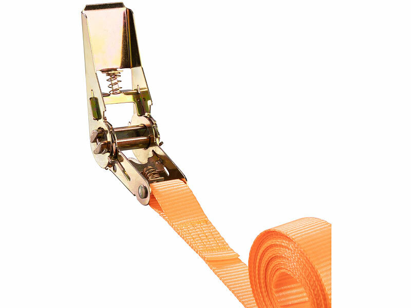 AGT 8er-Set 4-m-Spanngurte, Ratschen, 800 kg, DIN EN 12195-2-zertifiziert