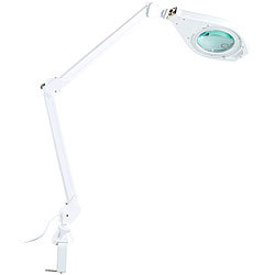 Lunartec Lupenlampe: Glas-LED-Lupenleuchte mit 5-facher Vergrößerung, 5 ...