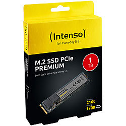 Intenso Premium M.2-SSD-Festplatte mit 500 GB, bis 2.100 MB/s, PCIe Gen.3x4