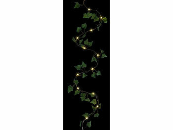 Lunartec 2er-Set LED-Solar-Efeu-Lichterkette mit 120 LEDs, 8 Modi, 12 m ...