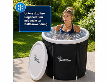 newgen medicals Eistonne: Eisbad-Set, 220 l, Ø 80 cm, 5-fach isoliert ...