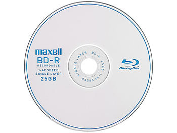 Maxell Blu-ray Rohling BD-R 25GB 1-4x, im Jewelcase 5er-Pack
