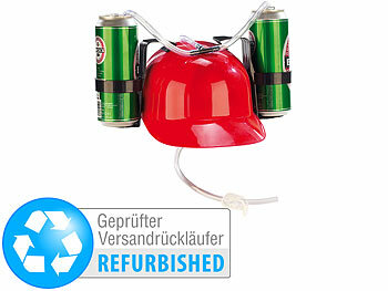 infactory Bier Scherzartikel: Bierhelm mit 2 Dosenhaltern und ...