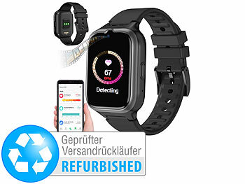 simvalley Mobile Renter-Smartwatch: 4G/LTE-Senioren-GPS-Handy-Uhr ...