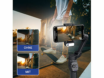 Somikon Handy-Gimbal: KI-Tracking-Stabilisator für Smartphone bis 7,7 ...