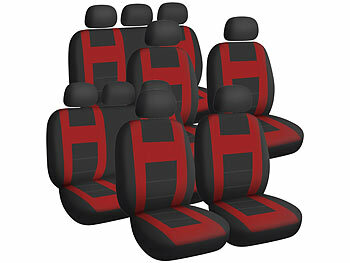 Lescars Sitzbezug Auto: 2er-Set 9-tlg. Autositzbezüge-Sets, für 5 ...