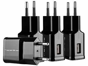 PEARL USB-Netzteil-Stecker: 4er-Set kompakte USB-Netzteile, USB-A, 5 V ...
