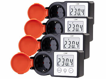 revolt Außenstrom-Messgerät: 4er-Set Outdoor-Energiekostenmesser und ...