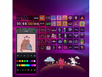 Luminea LED Bilderrahmen: Programmierbares LED-Display mit 64 x 64 LEDs ...