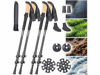 Speeron Nordicwalking-Stock: 2 Paar Teleskop-Wanderstöcke, Aluminium ...