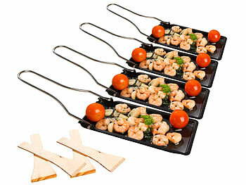 Rosenstein & Söhne Grillpfanne für Grill: 4er-Set Grill-Pfännchen mit ...